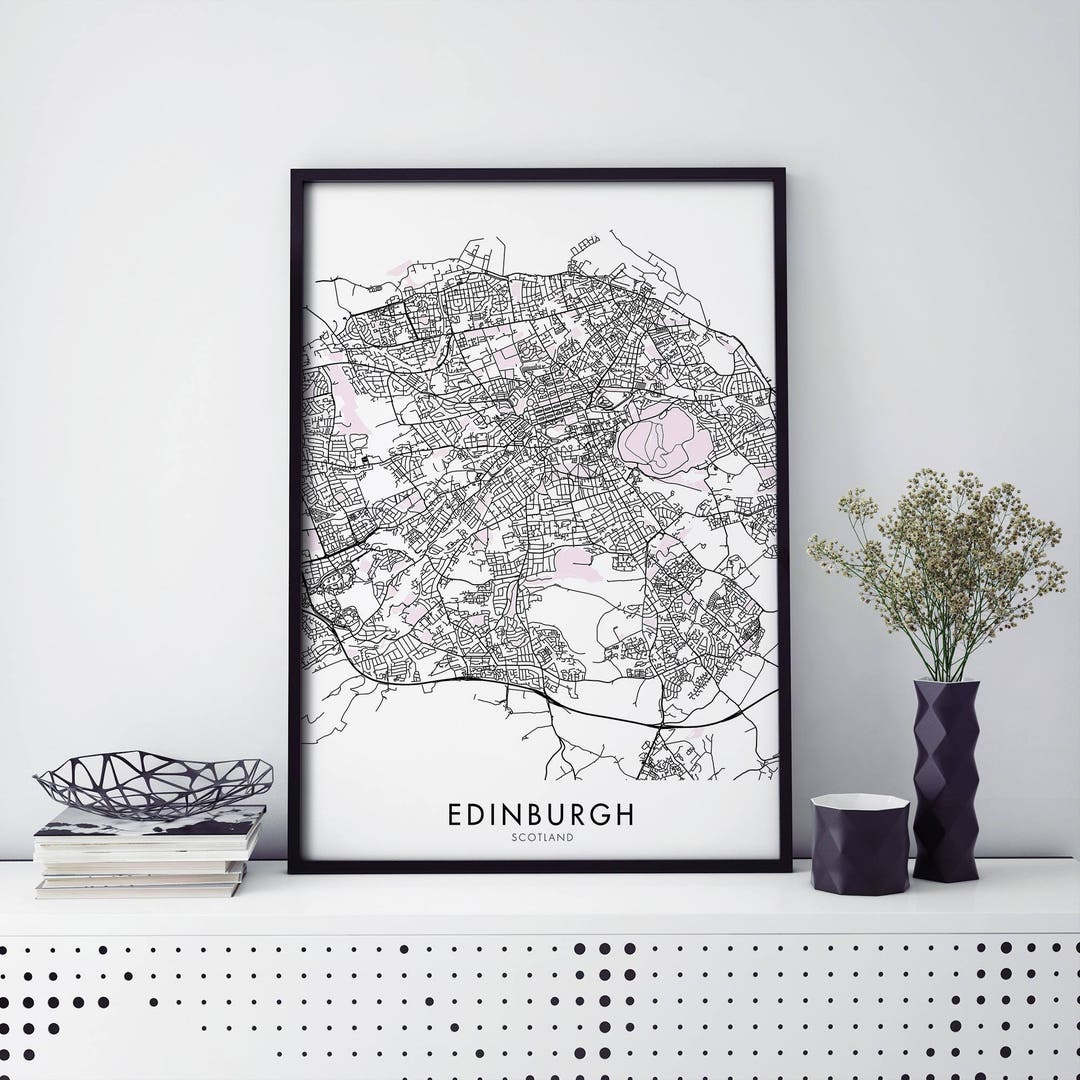 Edinburgh, Scotland, UK Art, City Map Print Wall Art | A4 A3 A2 A1 - Etsy