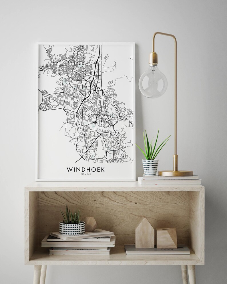 Windhoek, Namibia Art, City Map Print Wall Art | A4 A3 A2 A1 - Etsy