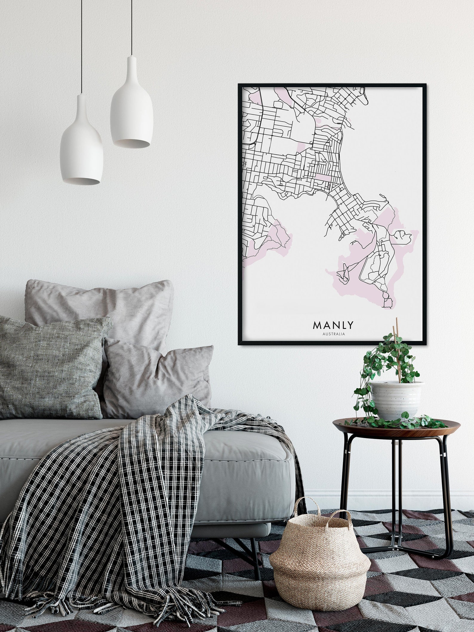 Manly New South Wales Australia City Map Print Wall Art - Etsy