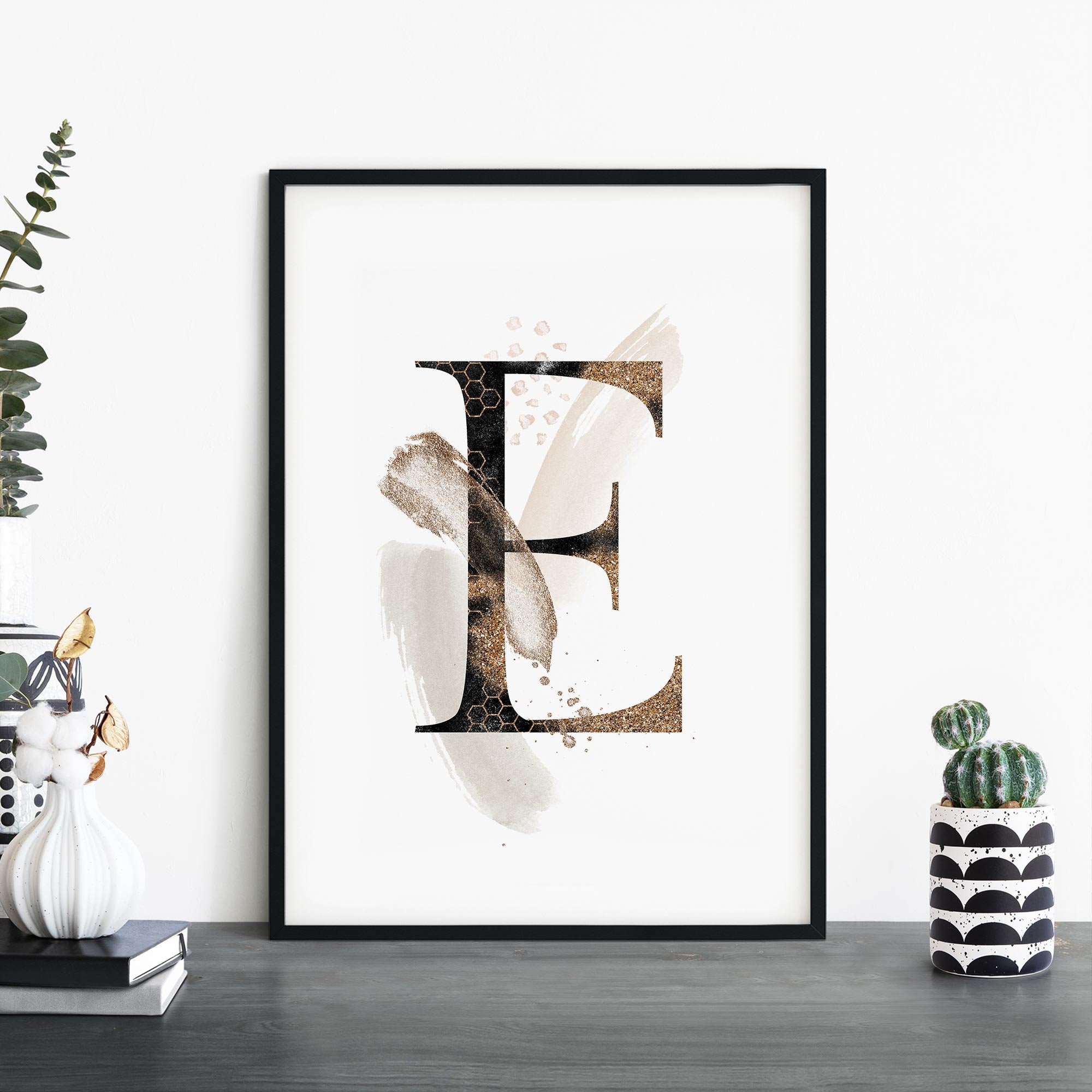 Letter E Alphabet Abstract Print Wall Art 4x6 5x7 A4 A3 A2 - Etsy
