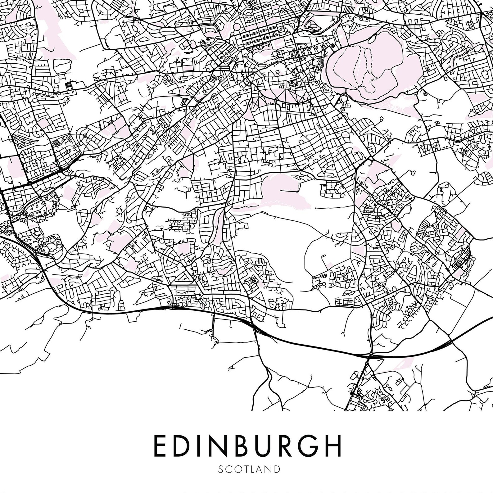Edinburgh, Scotland, UK Art, City Map Print Wall Art | A4 A3 A2 A1 - Etsy