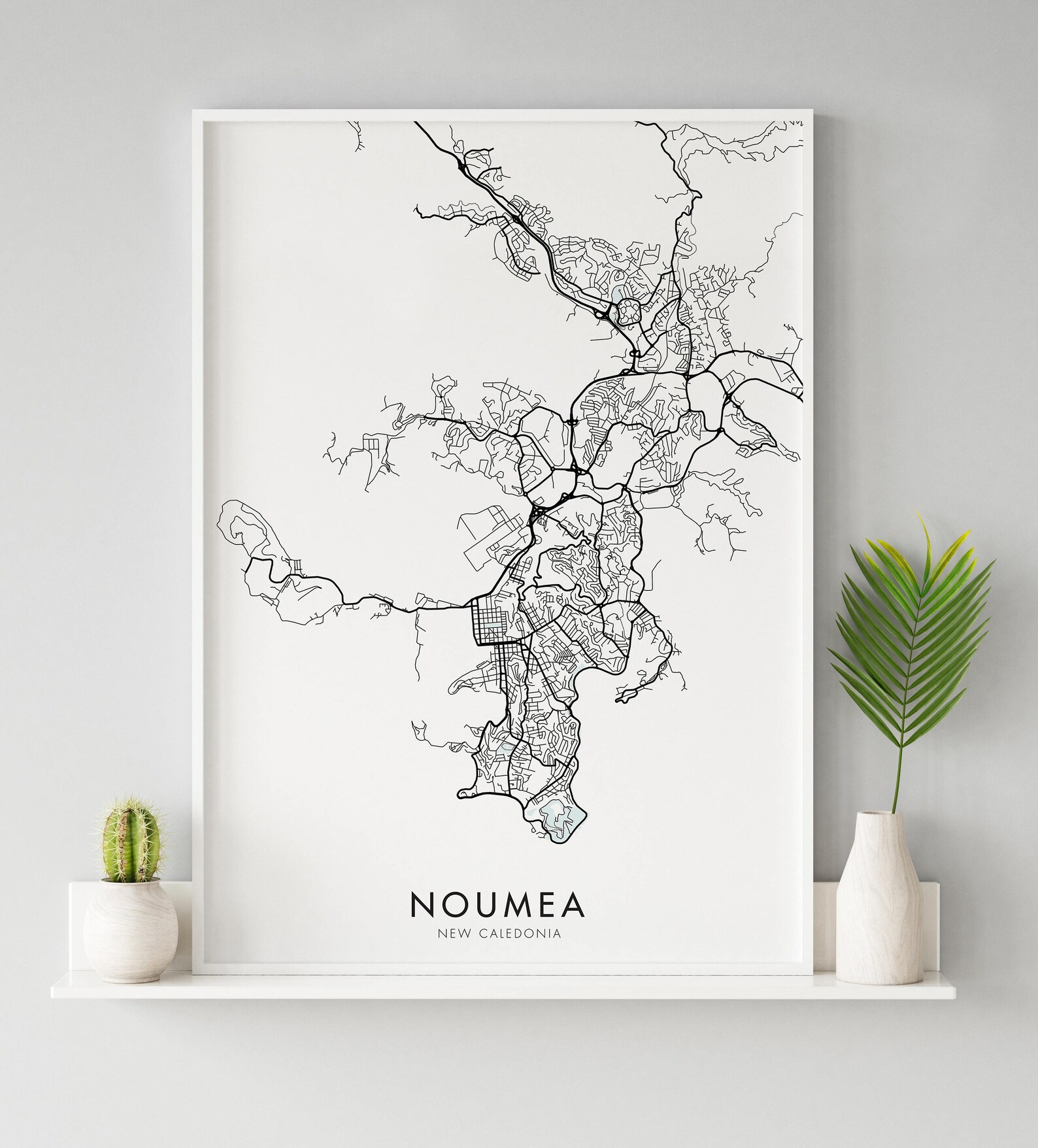 Noumea New Caledonia Art City Map Print Wall Art A4 A3 A2 | Etsy