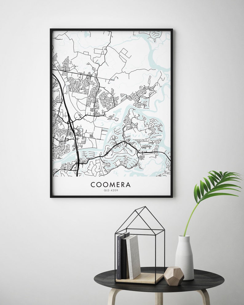 Coomera Gold Coast Australia City Map Print Wall Art Print - Etsy