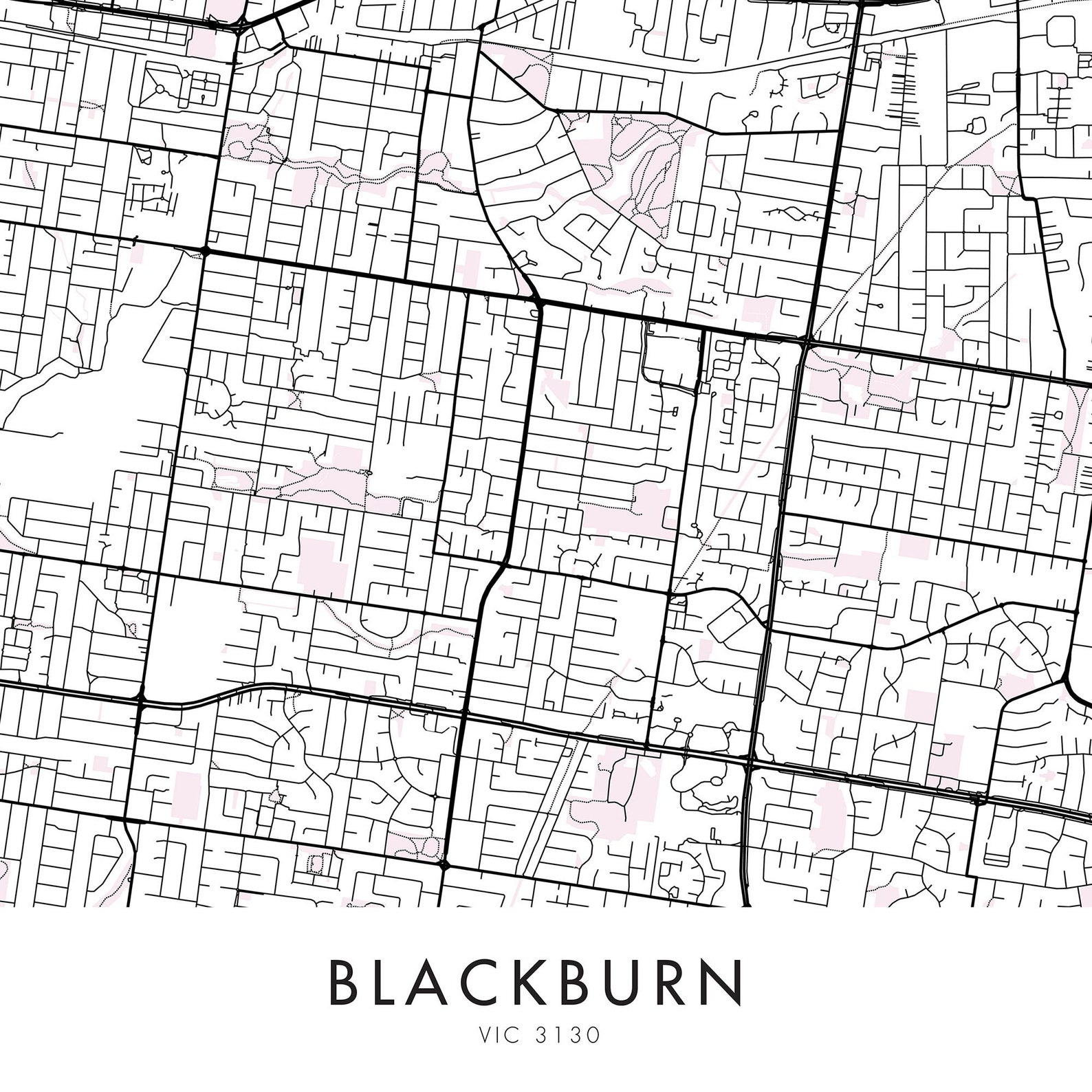 Blackburn, Melbourne City Map Print Wall Art | Print at Home | Digital ...
