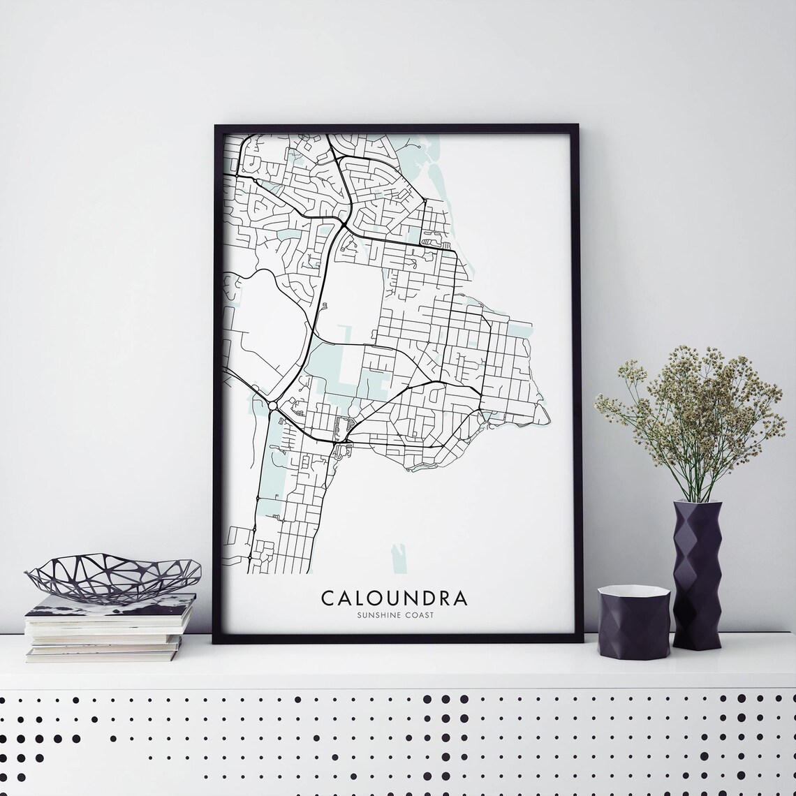 Caloundra, Sunshine Coast, Queensland, Australia Art, City Map Print ...