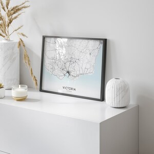 Victoria, Australia, VIC, State Road Map Print Wall Art | A4 A3 A2 A1 ...