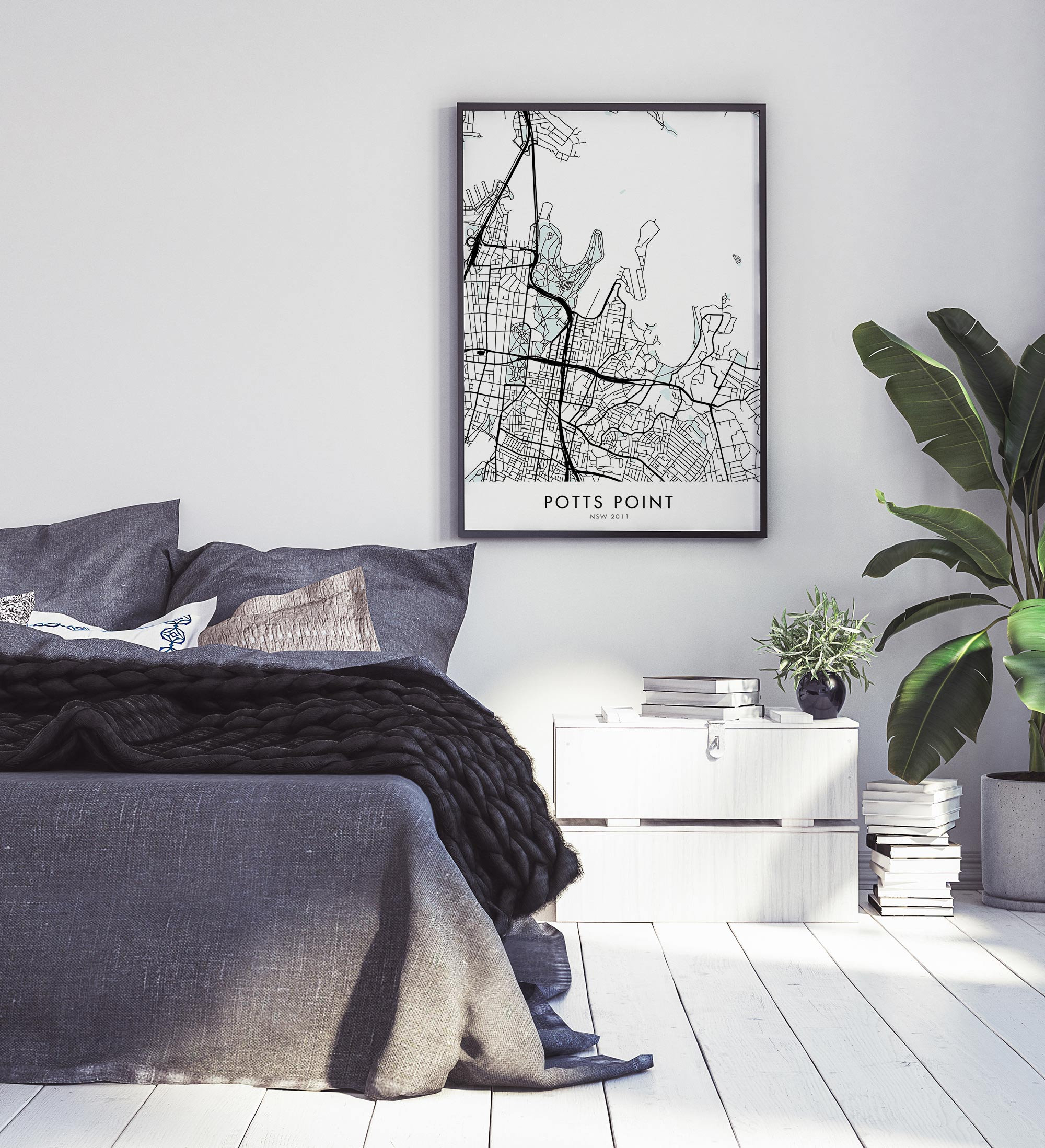 Potts Point Sydney Australia Art City Map Print Wall Art - Etsy