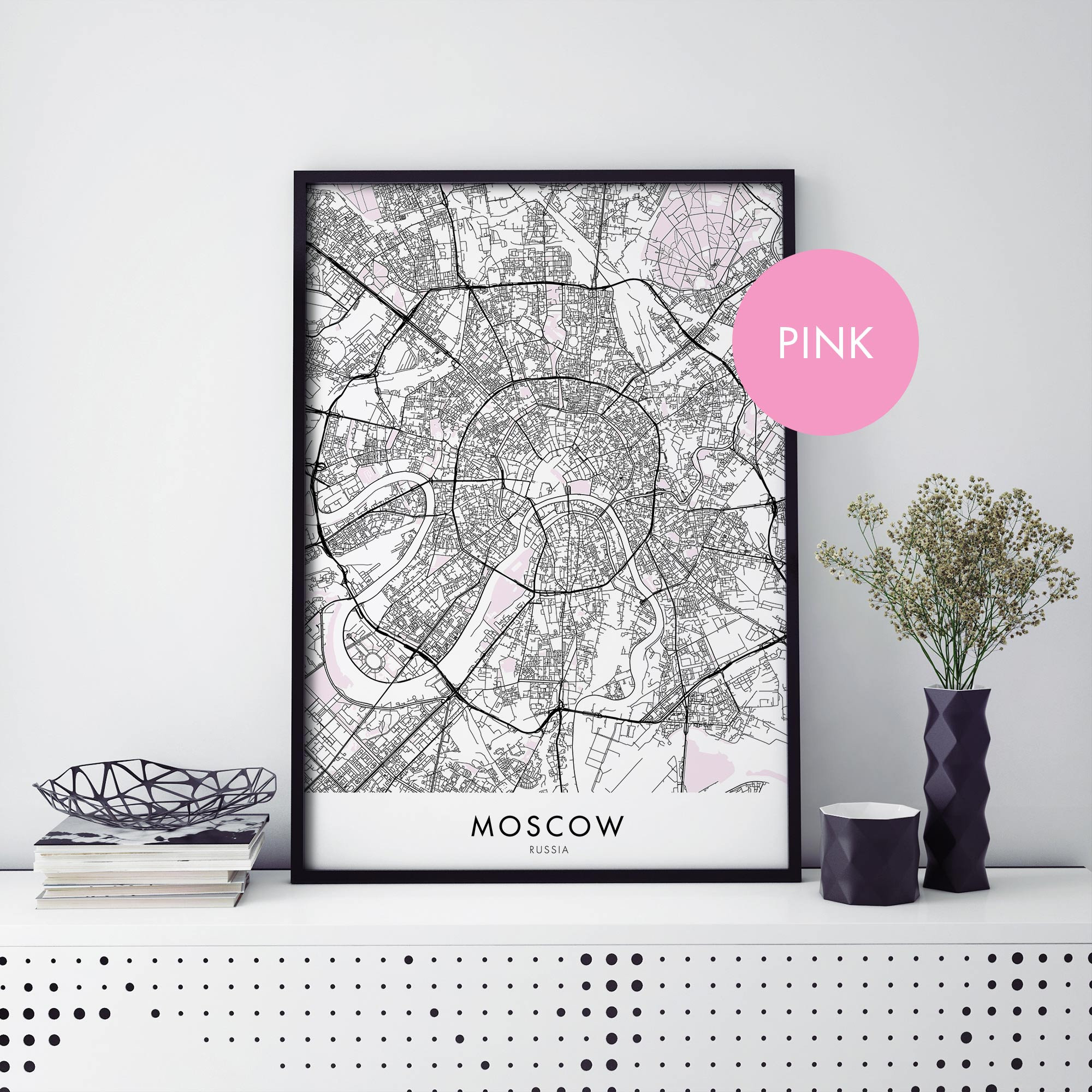 Custom City Map Print Wall Art Choose Any City | Etsy