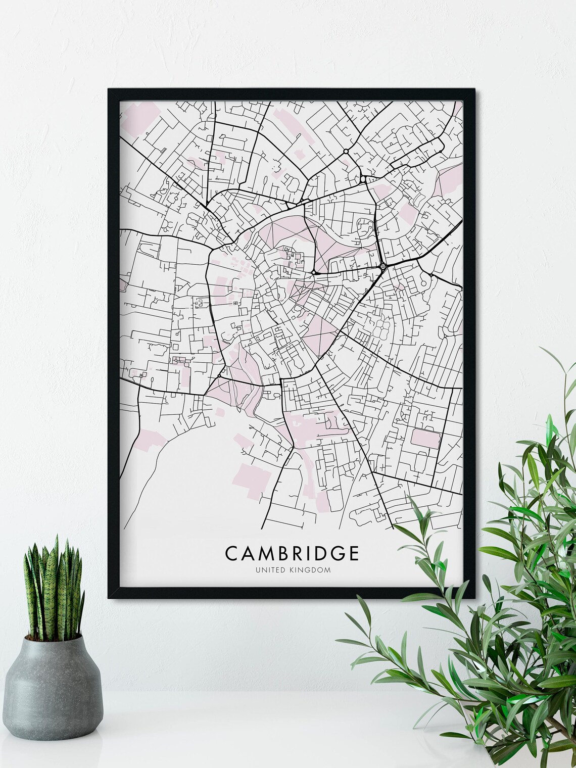 Cambridge, United Kingdom Art, City Map Print Wall Art | A4 A3 A2 A1 - Etsy