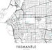 Fremantle, Western Australia City Map Print Wall Art | Print at Home ...