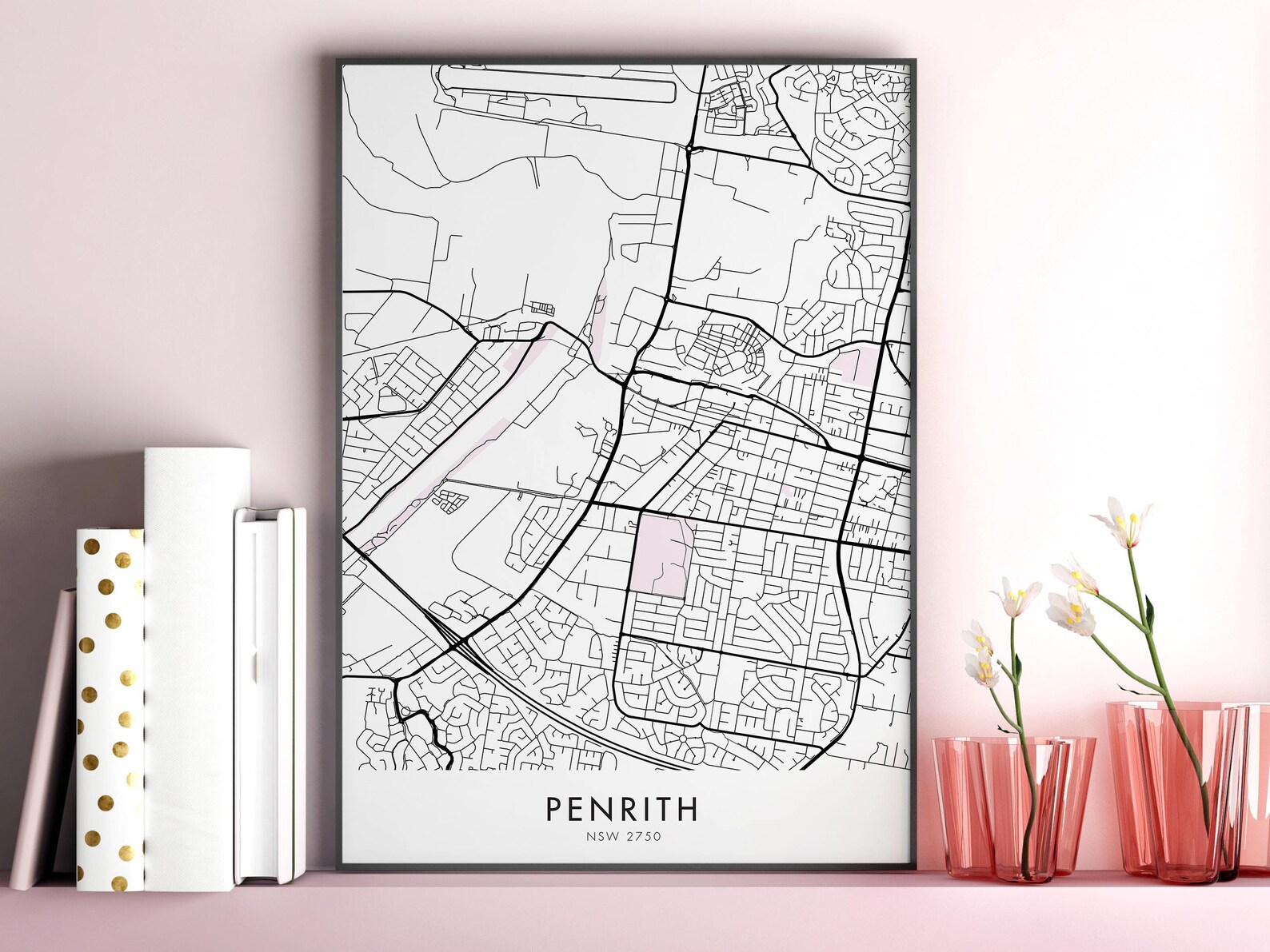 Penrith, Sydney, Australia Art, City Map Print Wall Art | A4 A3 A2 A1 ...