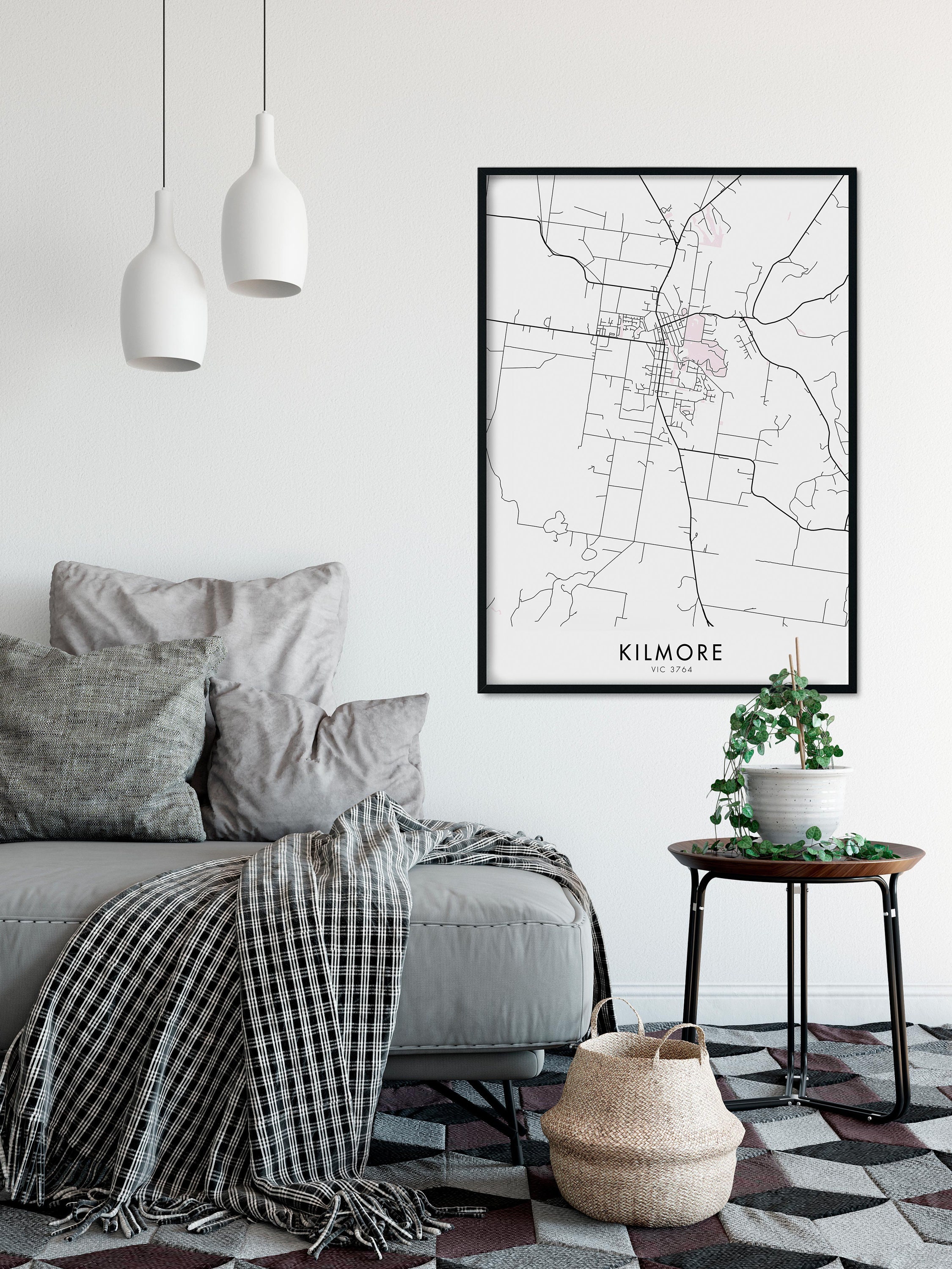 Kilmore Victoria Australia Art City Map Print Wall Art A4 - Etsy