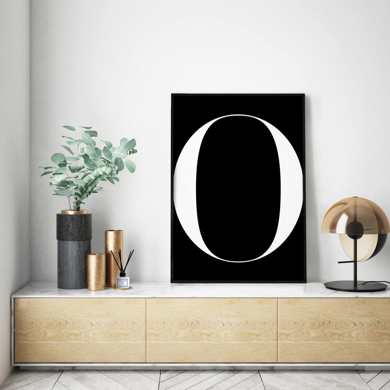 2 X Letter O Black & White Poster Prints Print at Home - Etsy