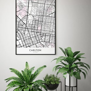 Carlton, Melbourne Art, City Map Print Wall Art | A4 A3 A2 A1 - Etsy