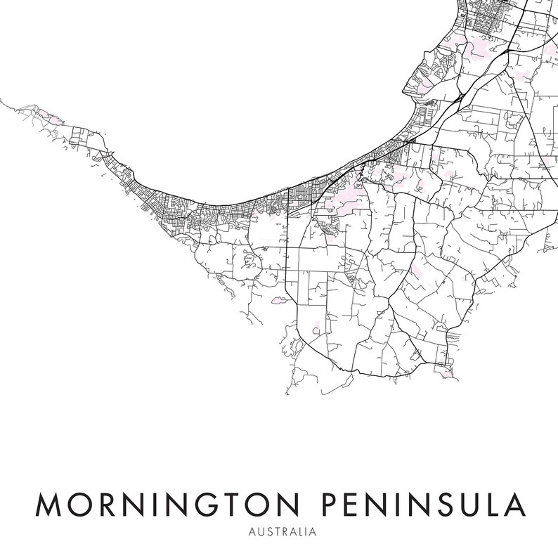 Mornington Peninsula Victoria Australia Art City Map Print | Etsy