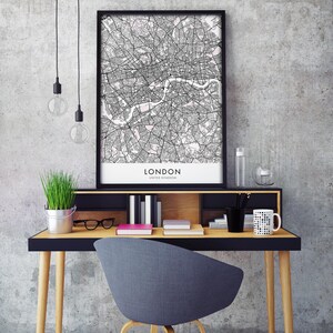 London, England UK Art, City Map Print Wall Art | Print at Home ...