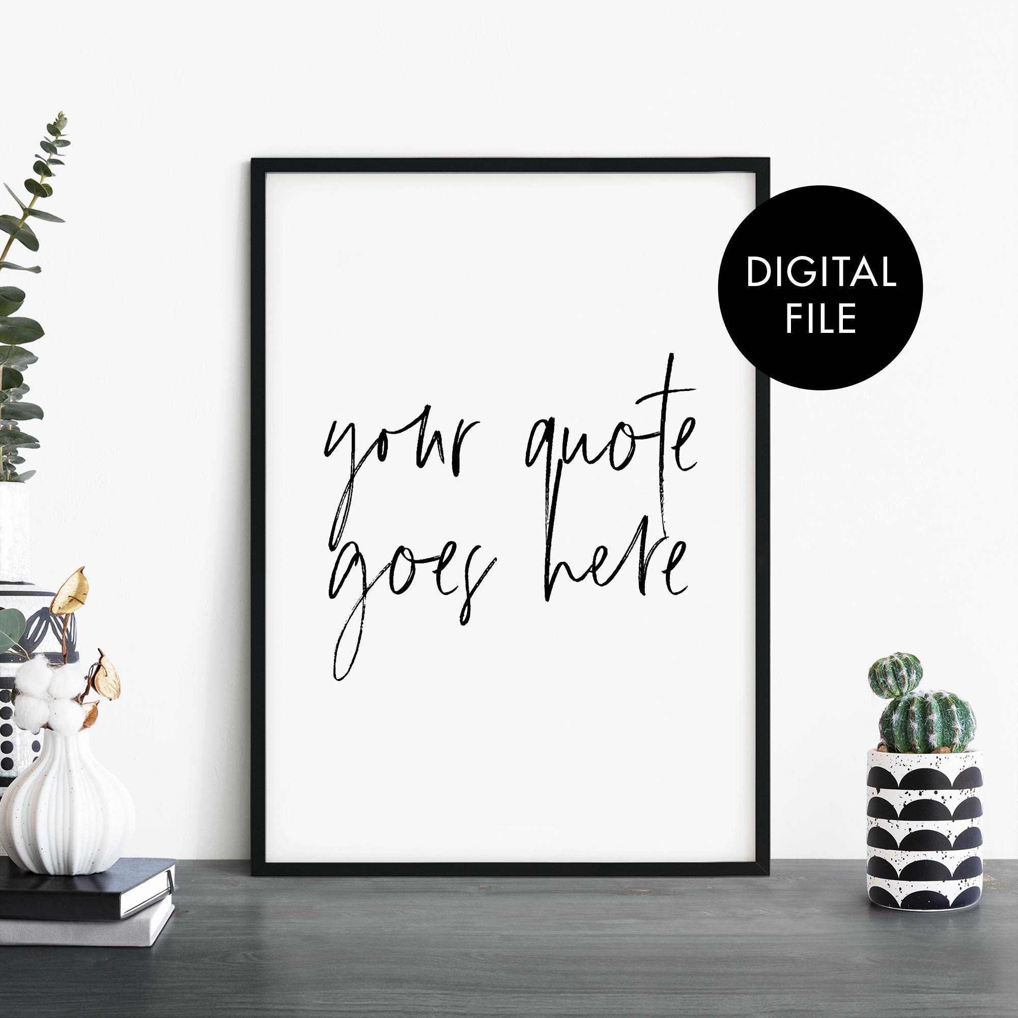 DIGITAL DOWNLOAD Custom Quote Text Poster Print Wall Art | Personalized ...