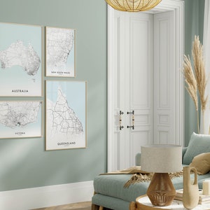 Victoria, Australia, VIC, State Road Map Print Wall Art | A4 A3 A2 A1 ...