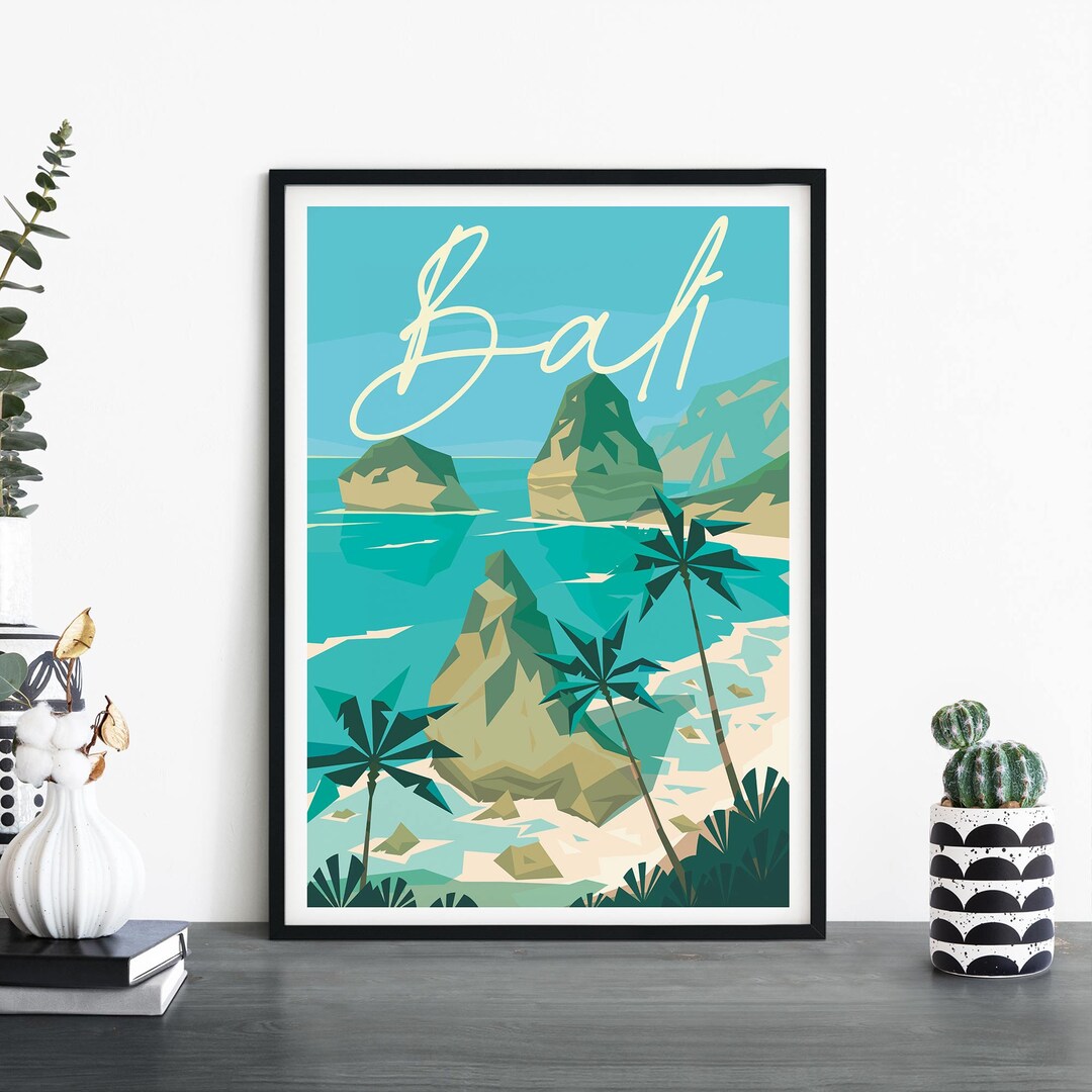 Bali, Indonesia | Illustrative Travel Print Wall Art | 4x6 5x7 A4 A3 A2 ...
