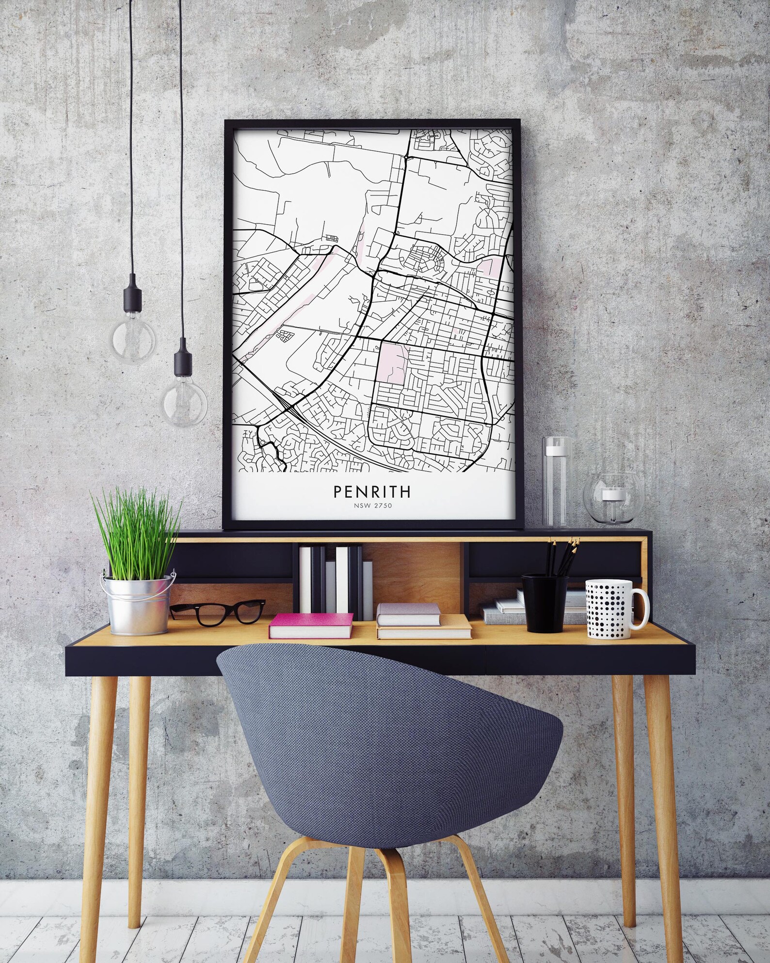 Penrith, Sydney, Australia Art, City Map Print Wall Art | A4 A3 A2 A1 ...