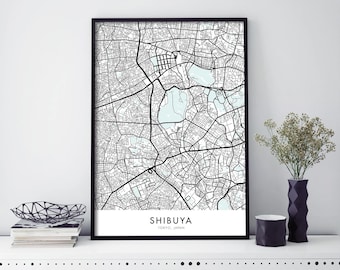 Old Tokyo Japan Map 1954 Vintage Japanese Capital City & - Etsy