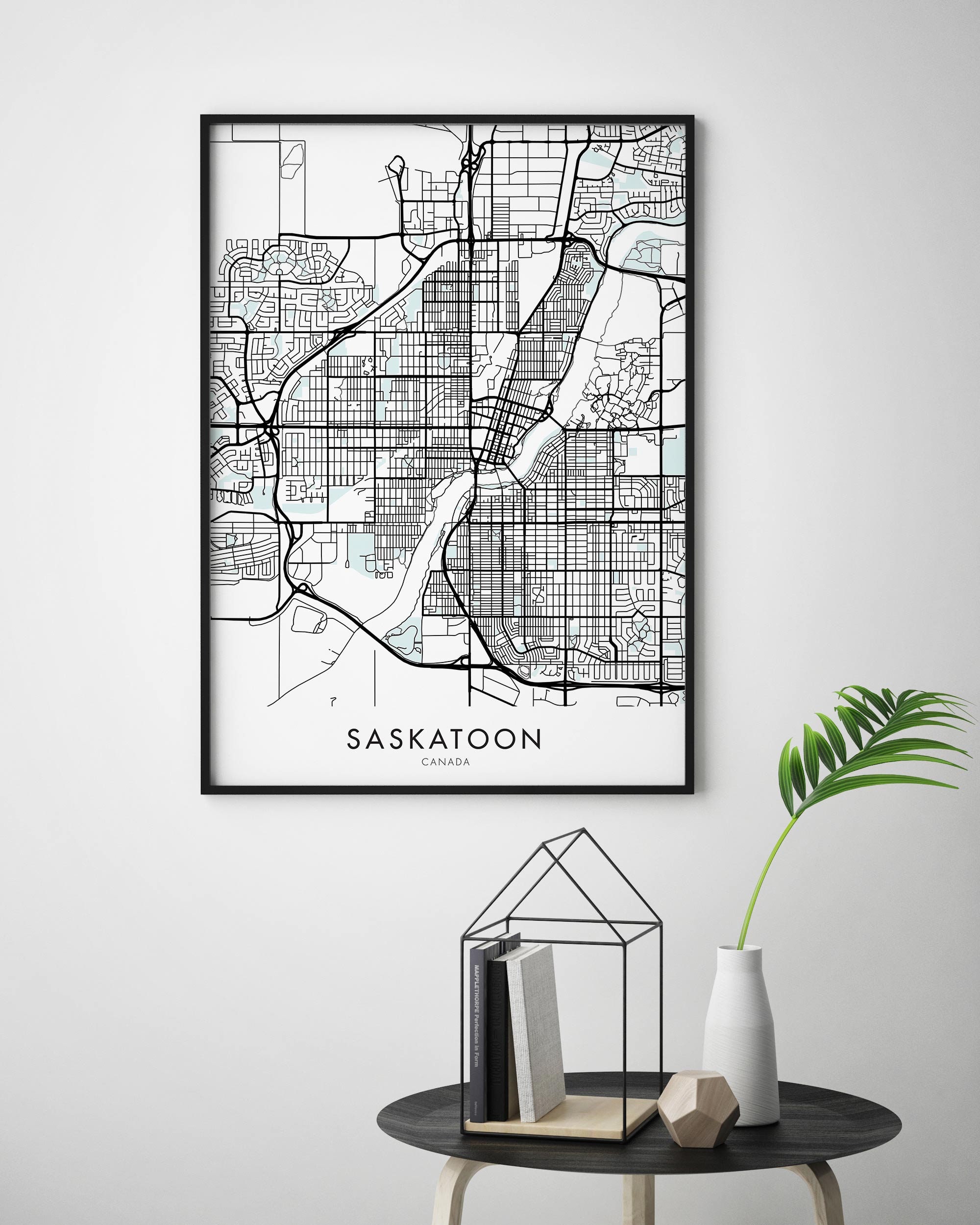 Saskatoon Saskatchewan Canada Art City Map Print Wall Art - Etsy