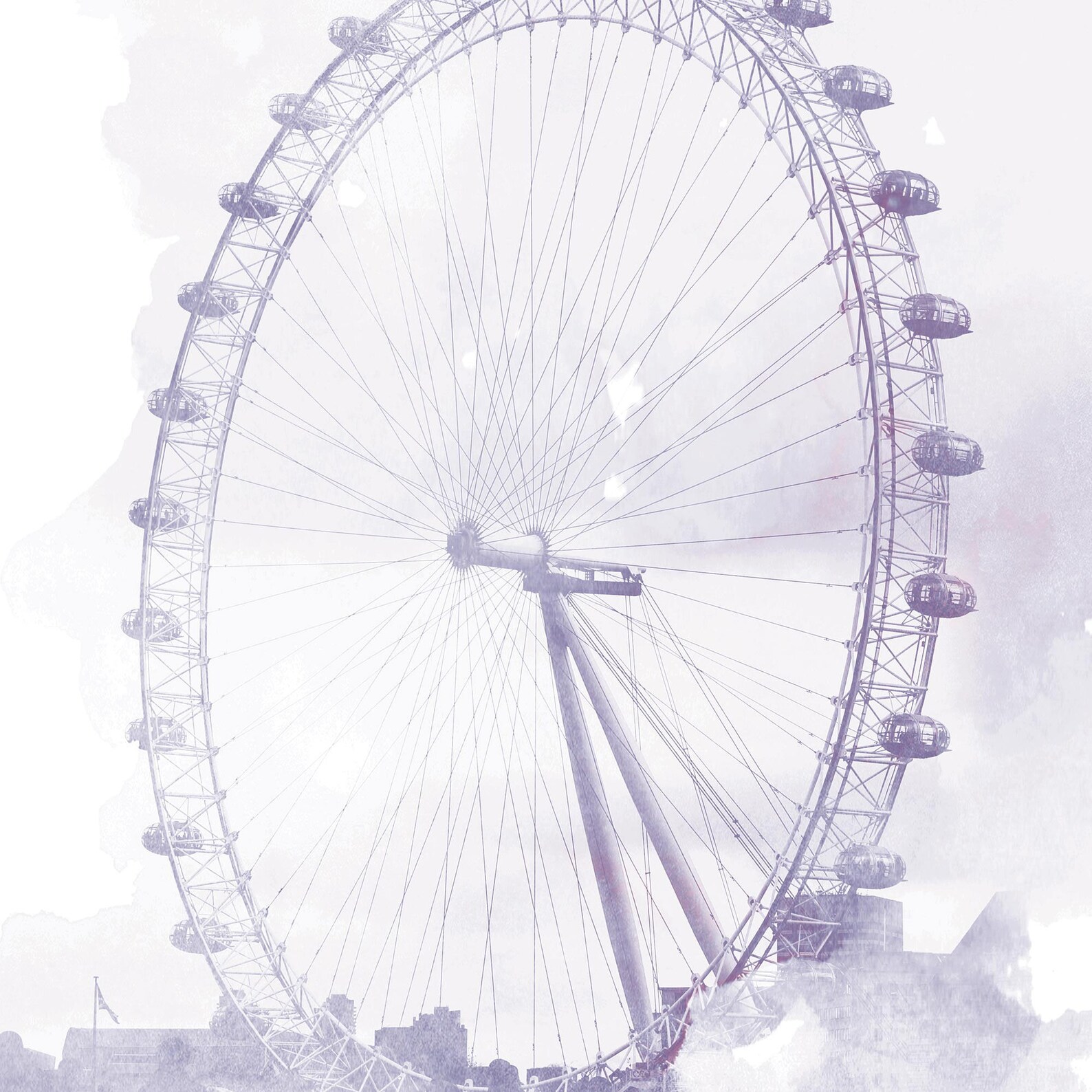 London Eye Watercolour Print Wall Art | 4x6 5x7 A4 A3 A2 - Etsy