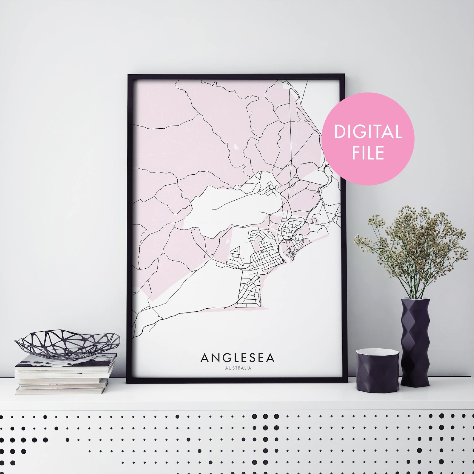 Anglesea Victoria Australia City Map Print Wall Art Print - Etsy Sweden