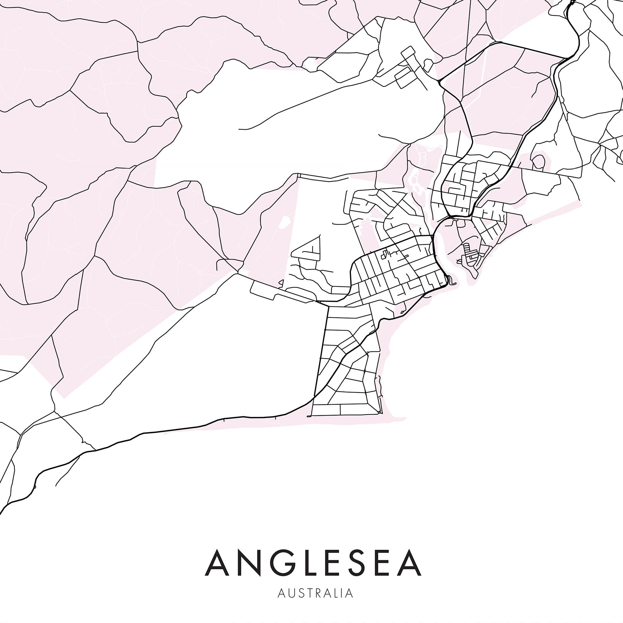 Anglesea Victoria Australia City Map Print Wall Art Print - Etsy Sweden