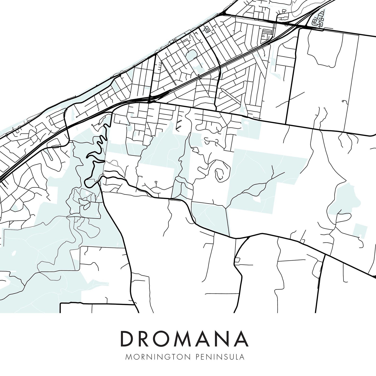 Dromana, Mornington Peninsula, Victoria, Australia City Map Print Wall ...