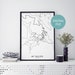 Mt Buller, Victoria, Australia Map Print Wall Art | Print at Home ...