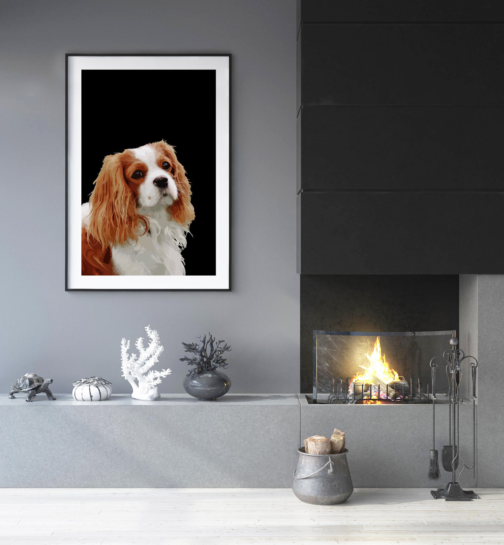 Custom Illustrated Personalized Pet Portrait Print Wall Art - Etsy
