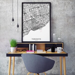 Toronto, Canada Art, City Map Print Wall Art | A4 A3 A2 A1 - Etsy