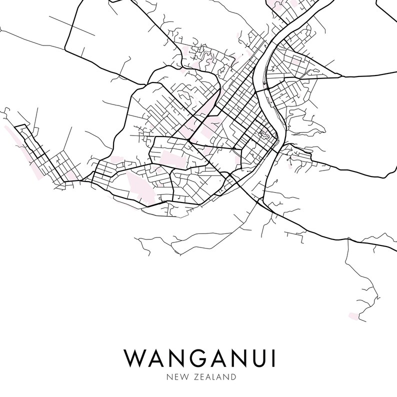 Wanganui New Zealand City Map Print Wall Art Print at Home - Etsy