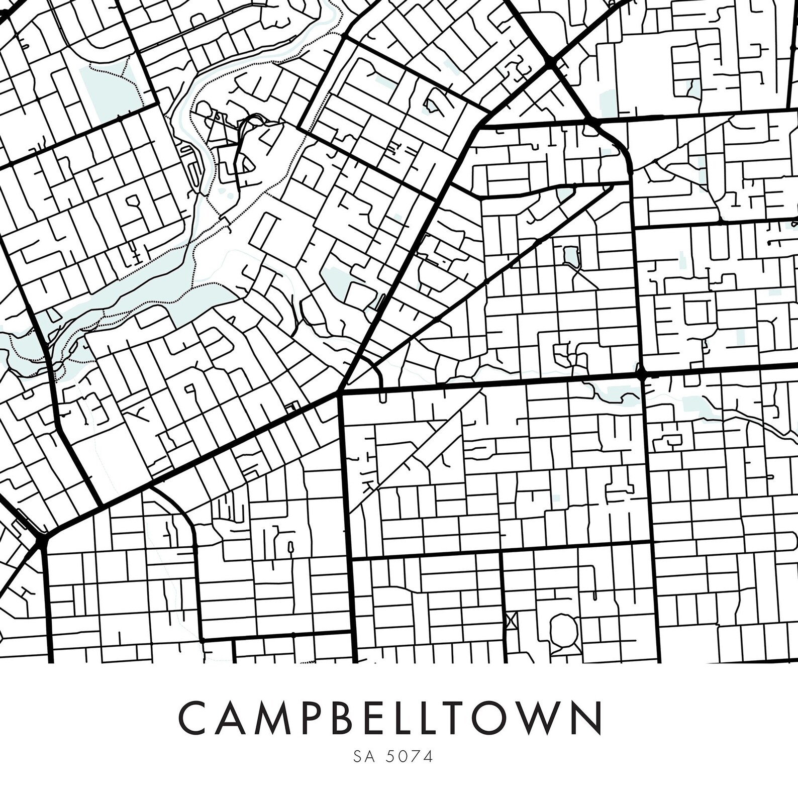 Campbelltown Adelaide Australia Art City Map Print Wall Art - Etsy