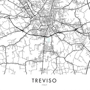 Treviso, Italy City Art, Map Print Wall Art | A4 A3 A2 A1 - Etsy