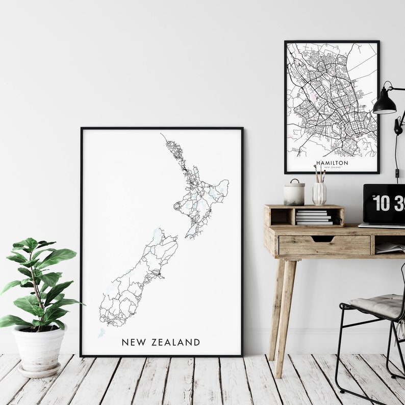 Hamilton, New Zealand Art, City Map Print Wall Art | A4 A3 A2 A1 - Etsy