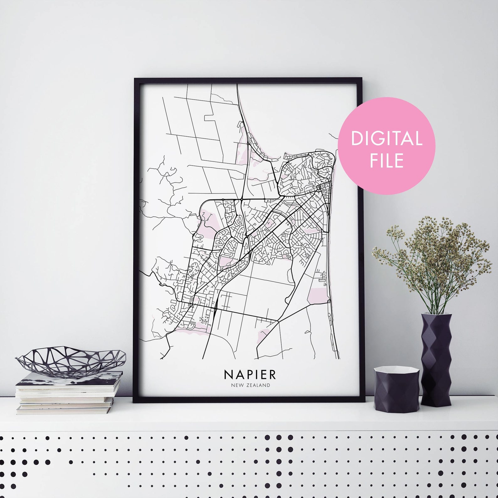 Napier New Zealand City Map Print Wall Art Print at Home - Etsy