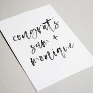 Personalized Congratulations Card - Contemporary Script Font ...