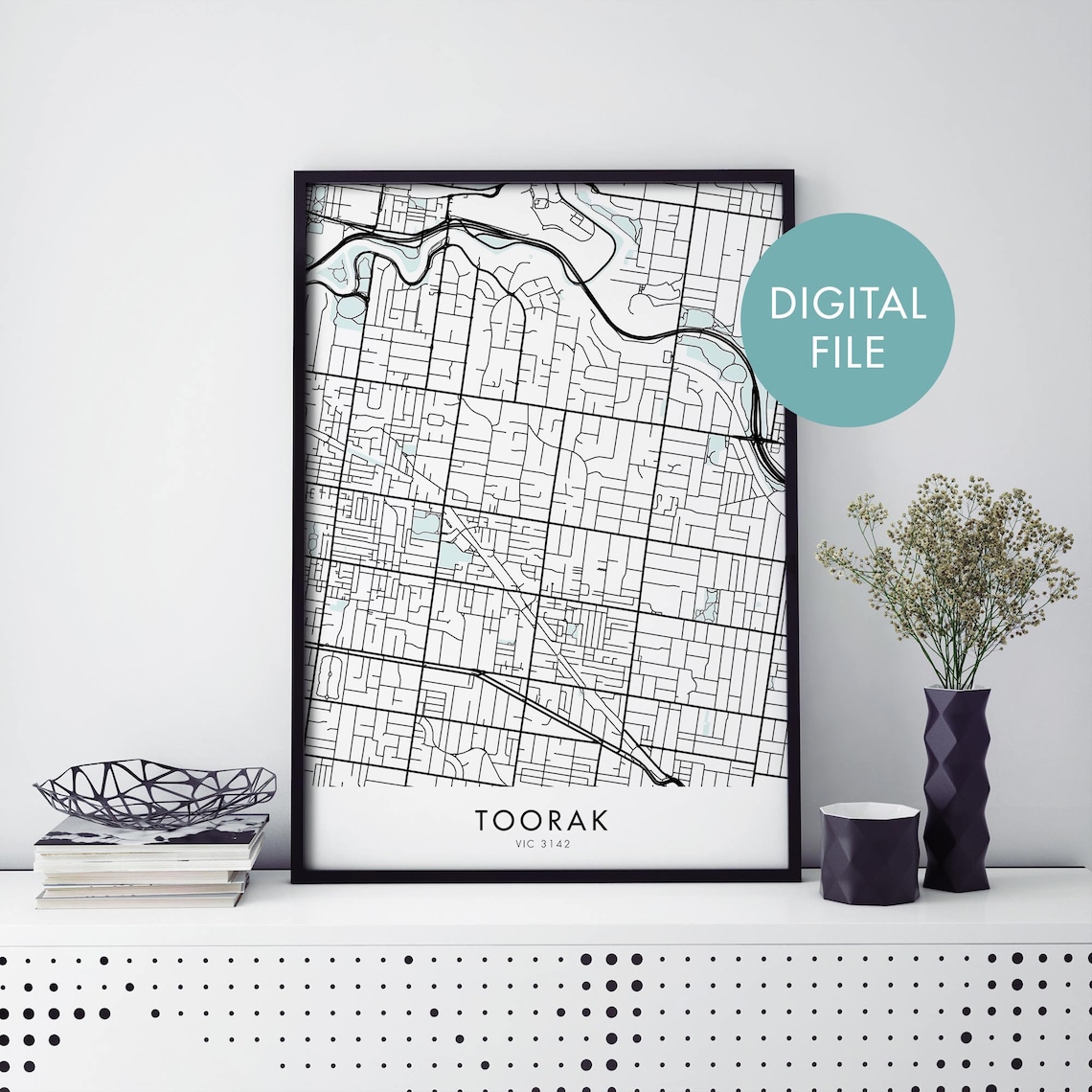 Toorak Melbourne City Map Print Wall Art Print at Home - Etsy