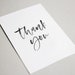 Thank You Card Minimalist Script Font thank - Etsy
