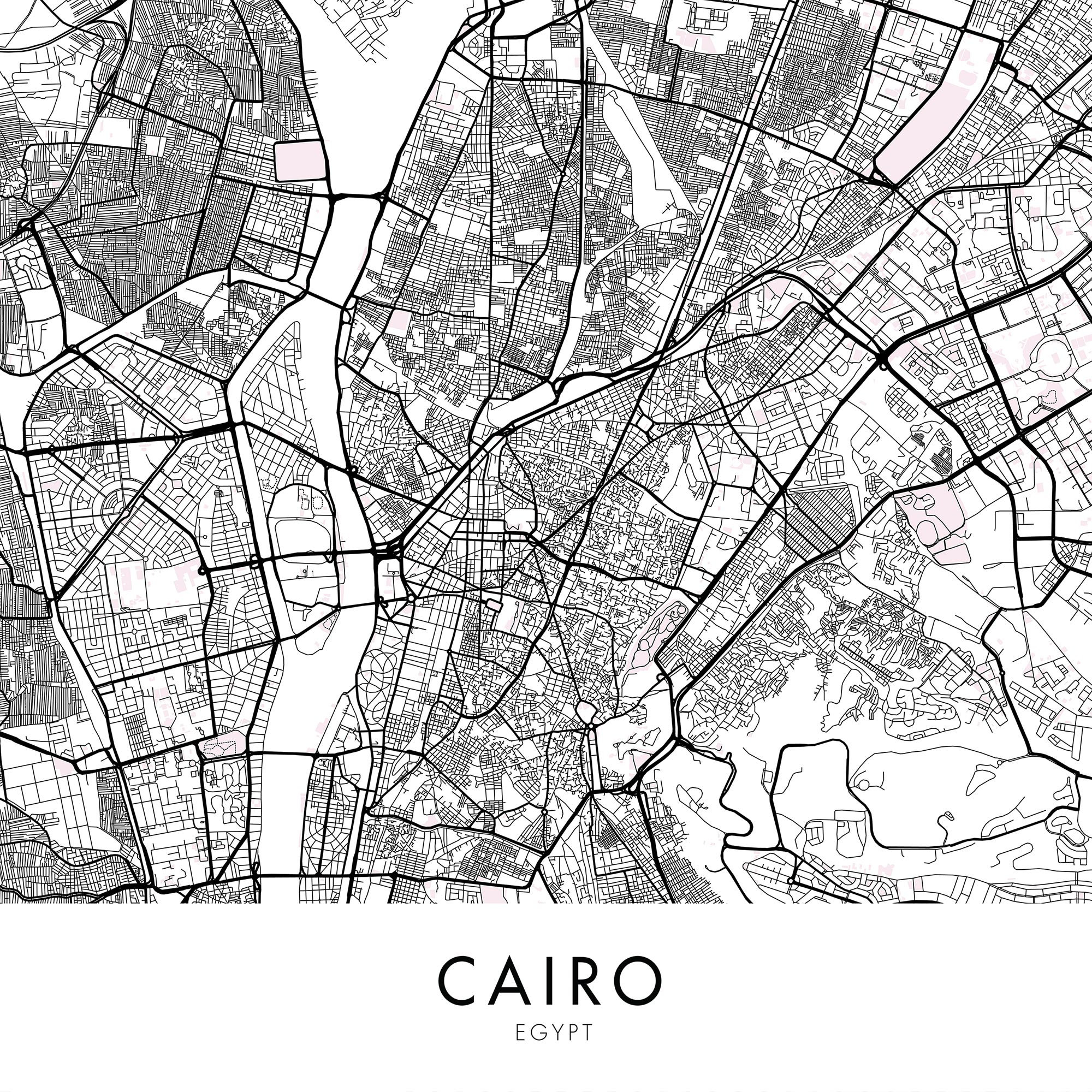 Cairo Egypt City Map Print Wall Art Print at Home Digital - Etsy Australia