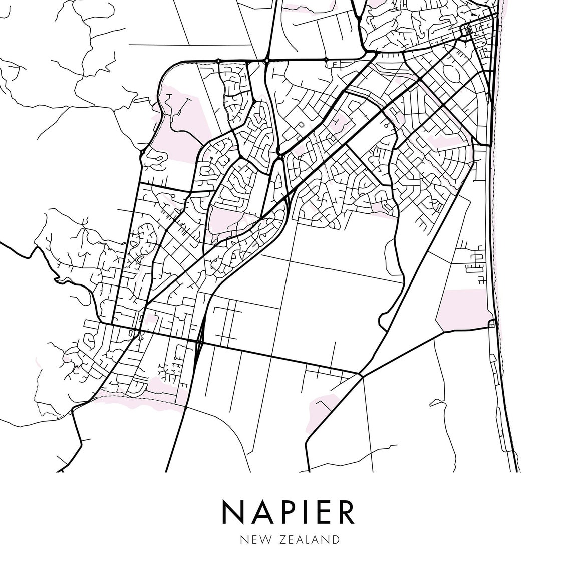 Napier New Zealand City Map Print Wall Art Print at Home - Etsy