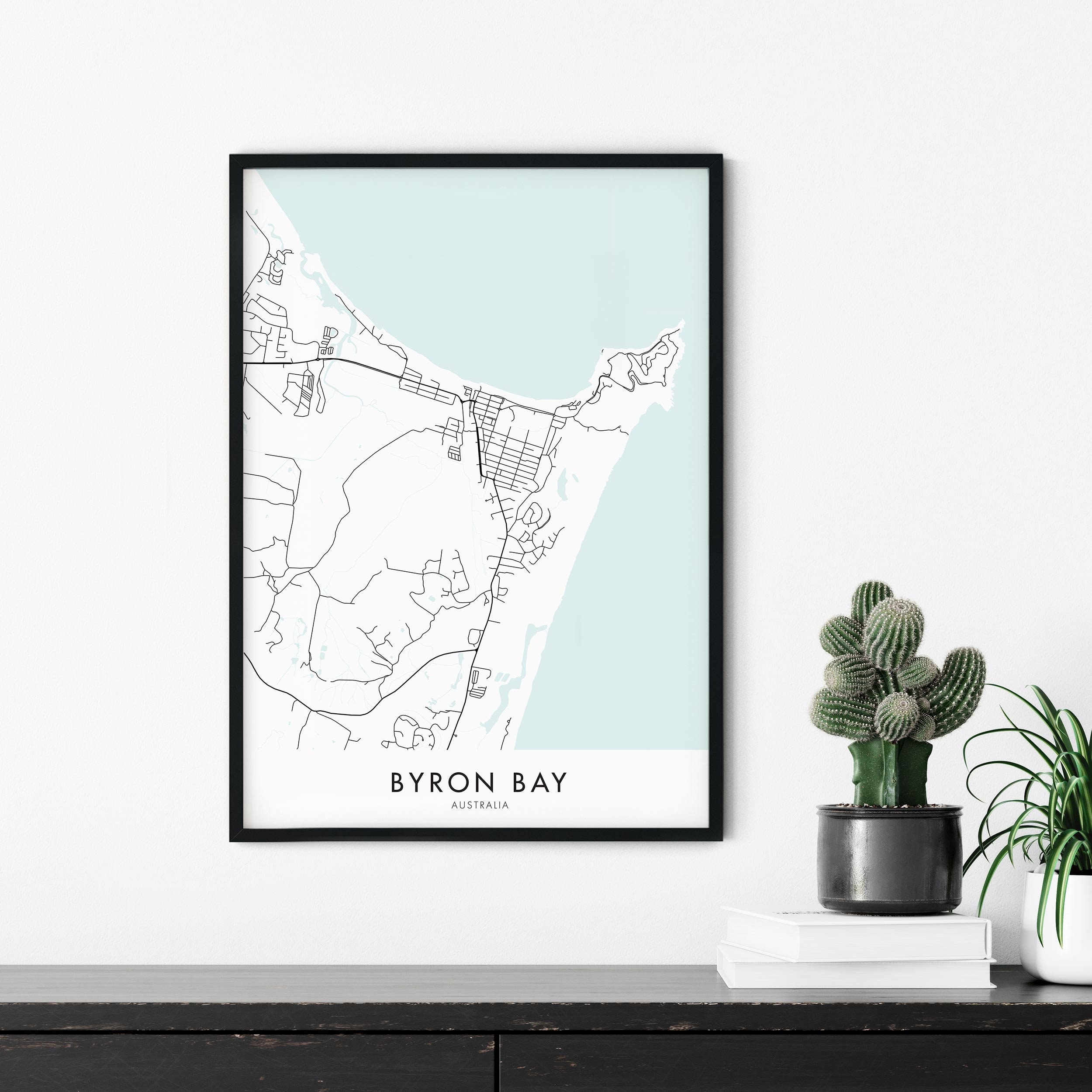 Byron Bay New South Wales Australia Art City Map Print Wall | Etsy