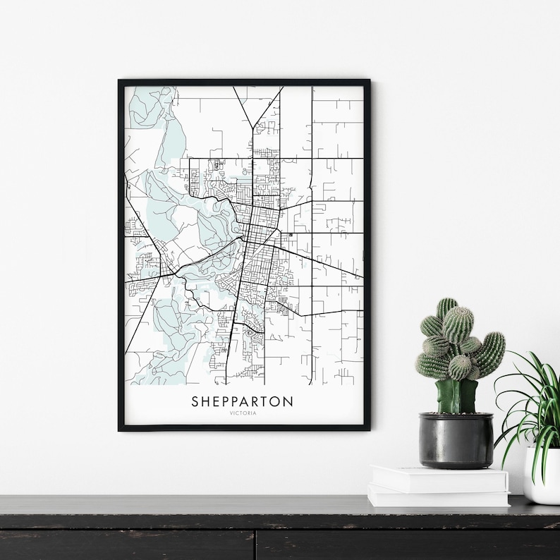 Shepparton Victoria Australia City Map Print Wall Art - Etsy