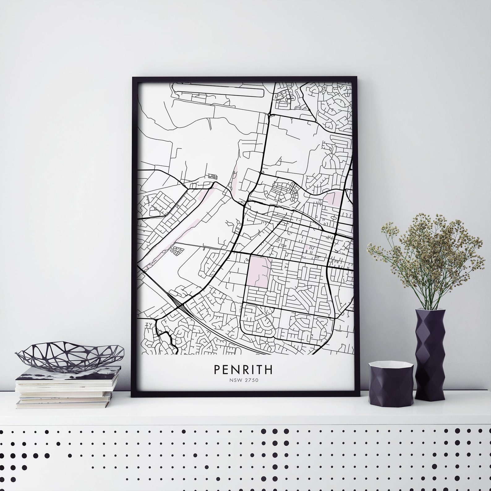 Penrith, Sydney, Australia Art, City Map Print Wall Art | A4 A3 A2 A1 ...