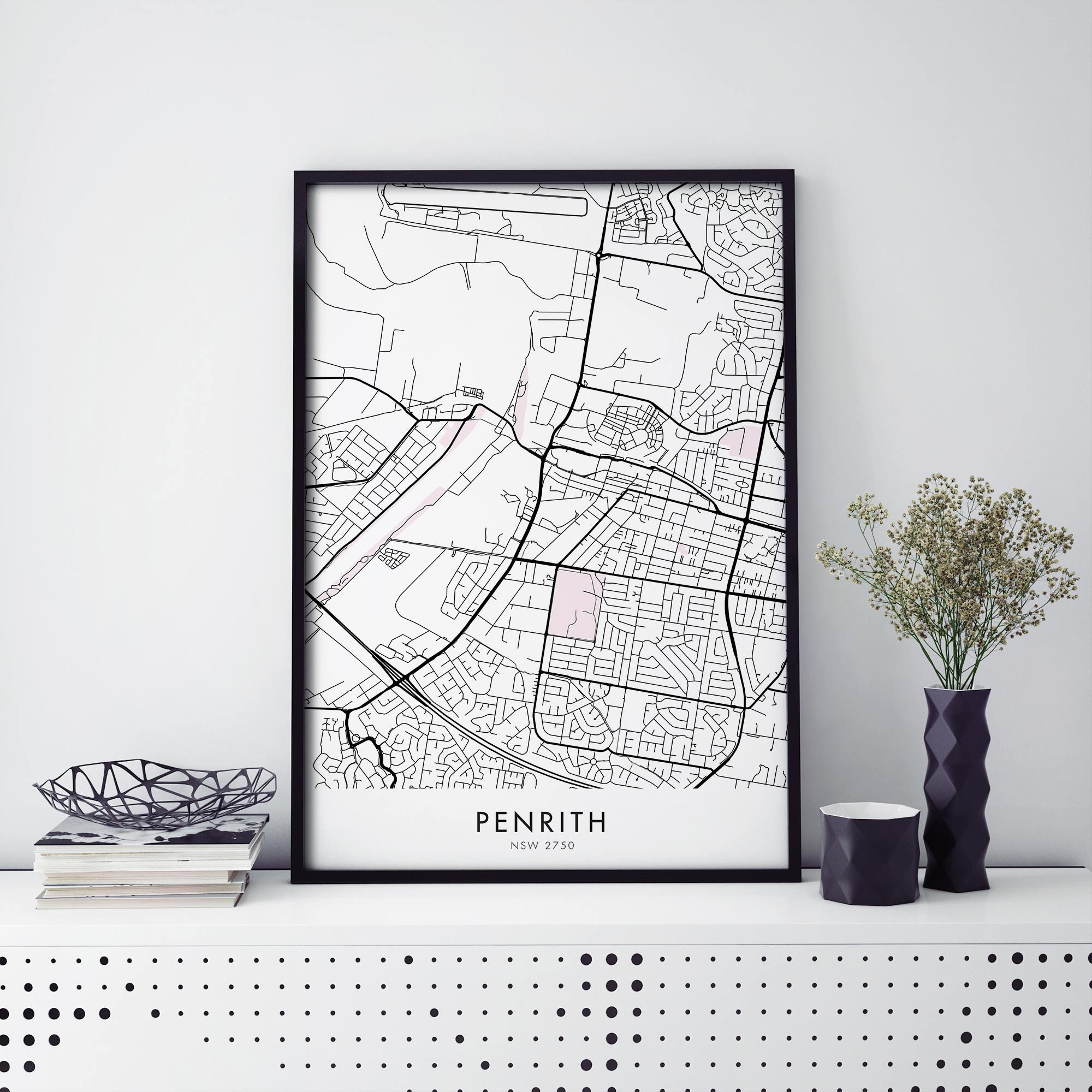 Penrith, Sydney, Australia Art, City Map Print Wall Art | A4 A3 A2 A1 ...