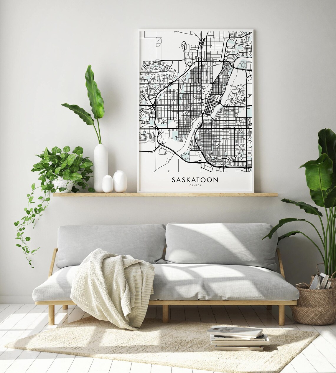 Saskatoon Saskatchewan Canada Art City Map Print Wall Art - Etsy