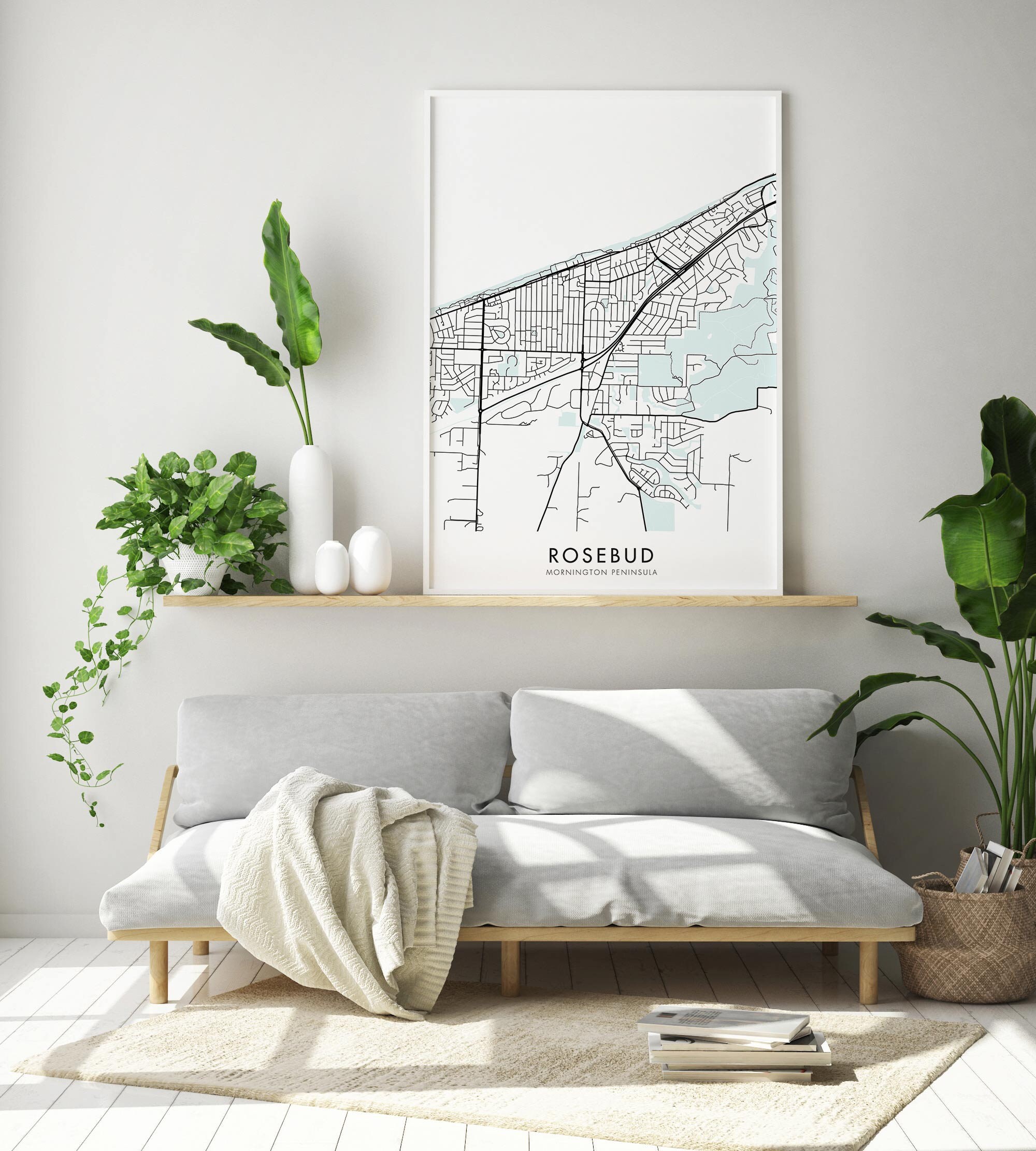 Rosebud, Mornington Peninsula, Victoria, Australia Art, City Map Print ...