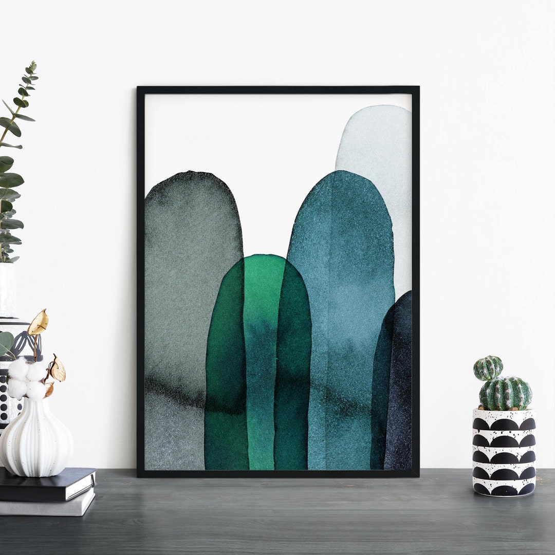 Watercolour Domes No.1 Abstract Print Wall Art 4x6 5x7 A4 A3 - Etsy